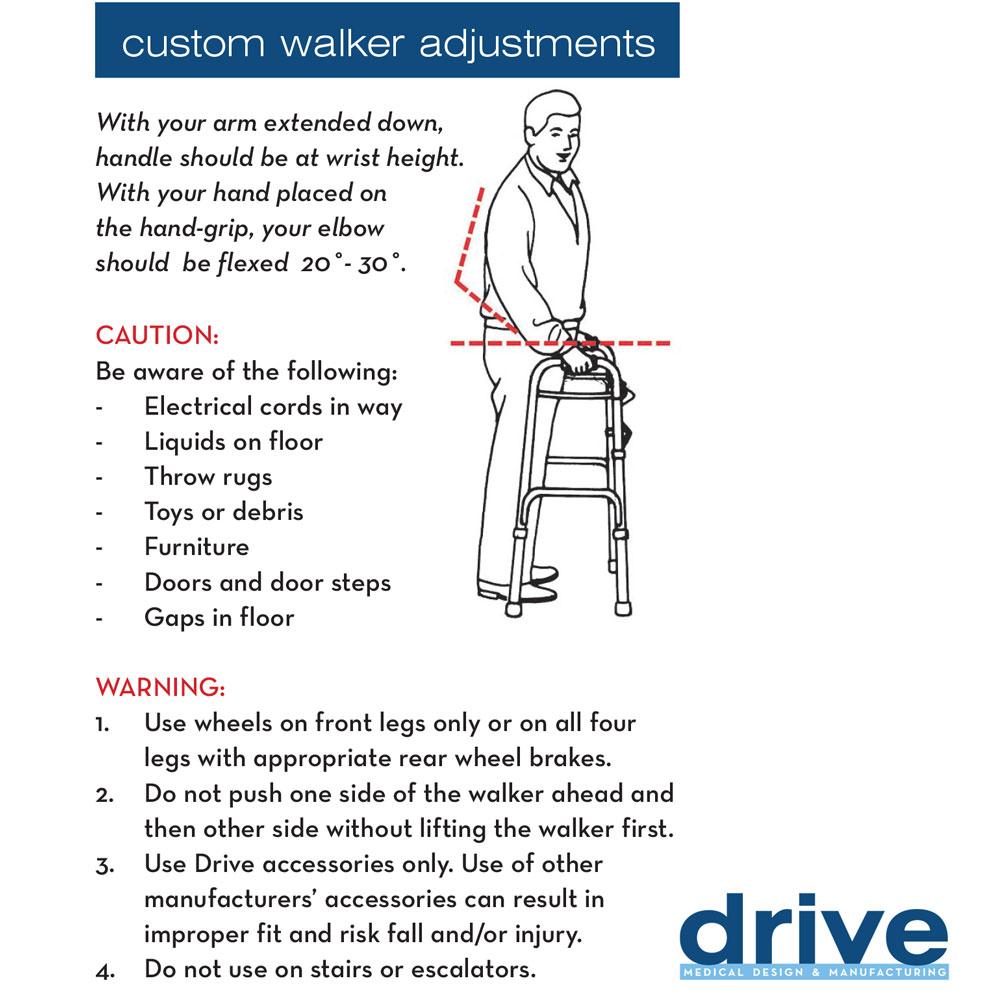 Drive Medical Deluxe Folding Walker | SpinLife