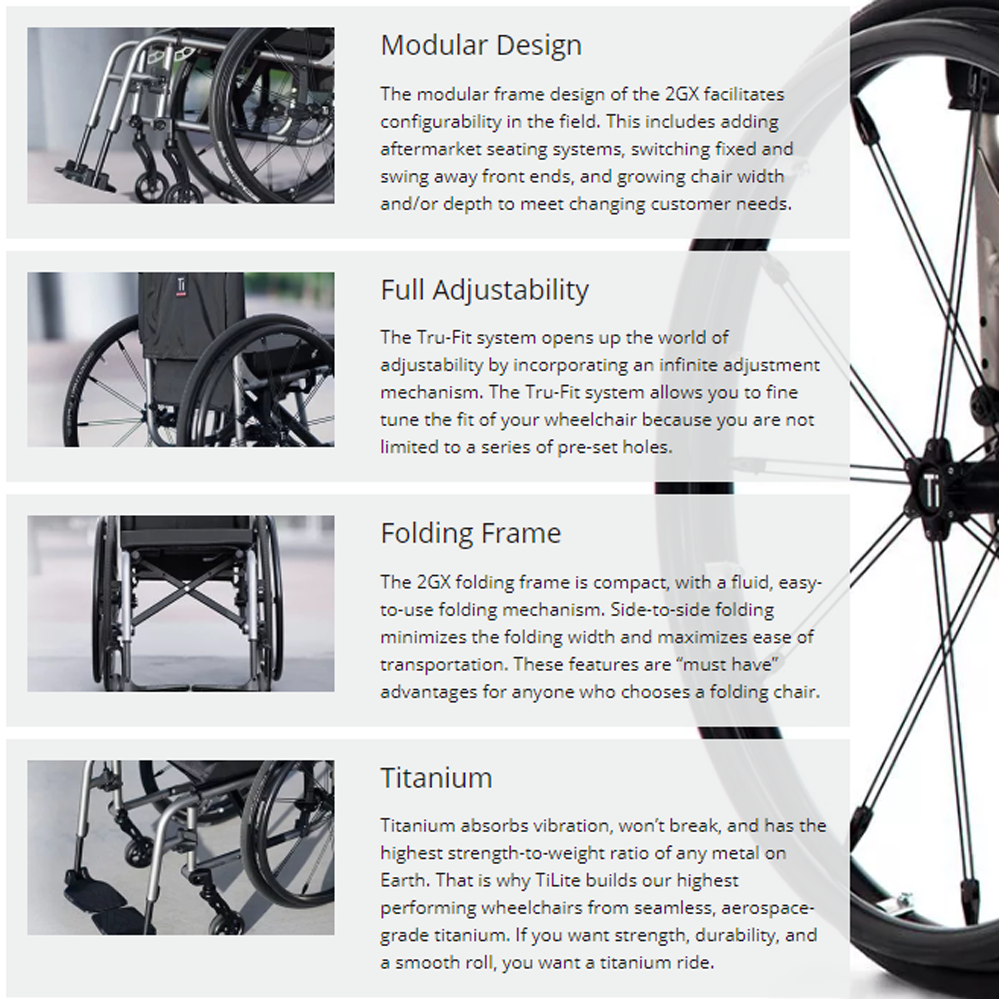 TiLite 2GX Series 2 - TiLite Folding Wheelchairs