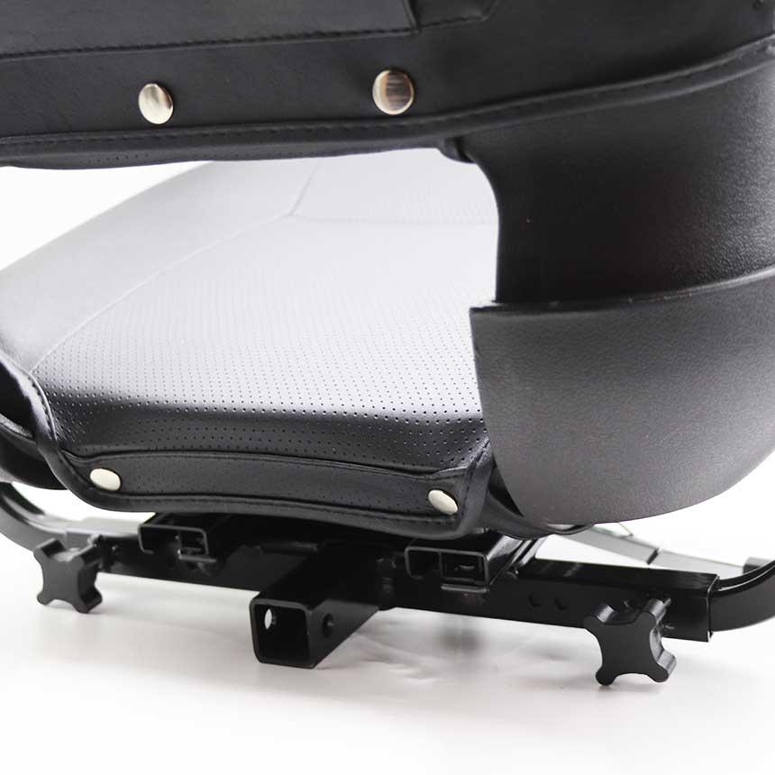 17& Black Vinyl Seat with Logo | SpinLife