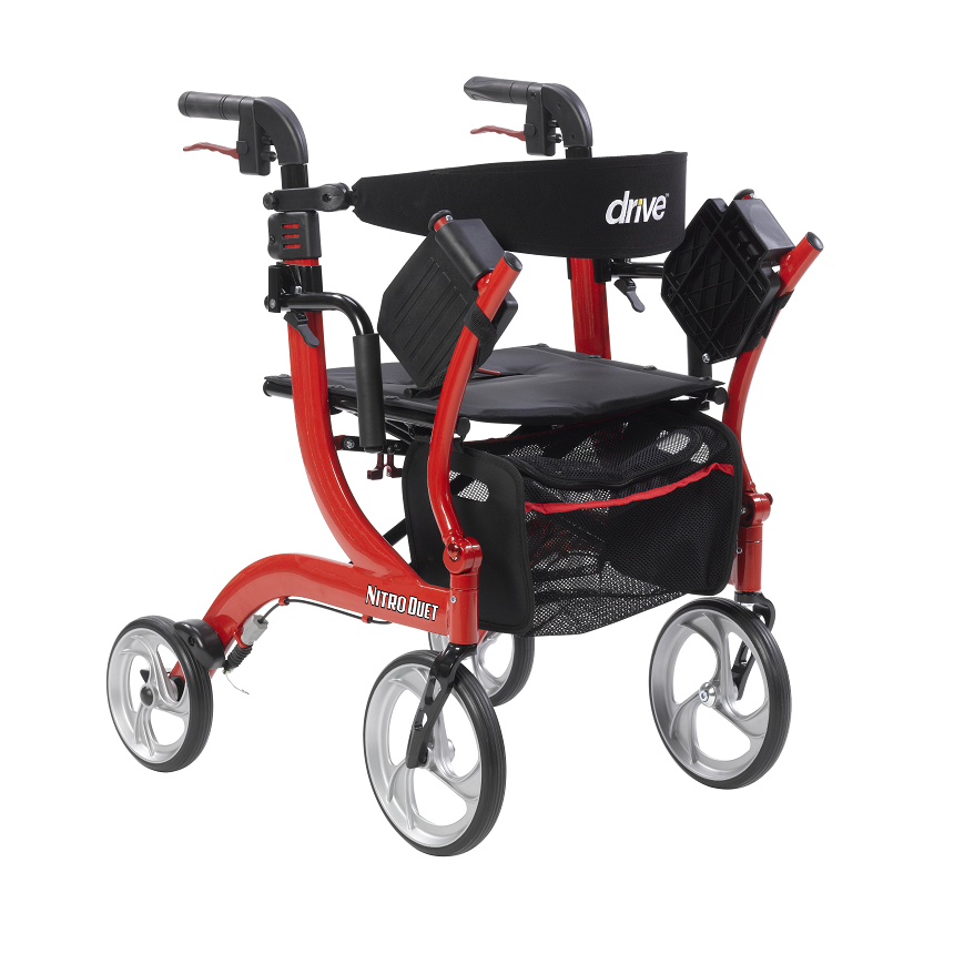 Drive Medical Duet Rollator and Transport Chair | SpinLife
