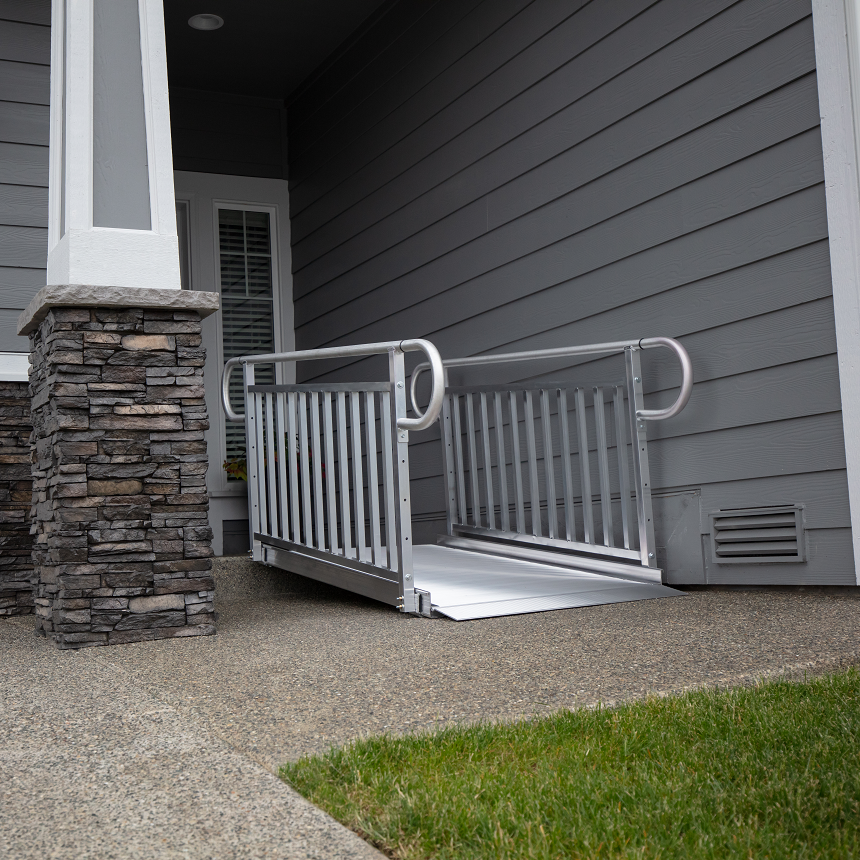 EZ-ACCESS 3G Ramp with Vertical Picket Handrails | SpinLife