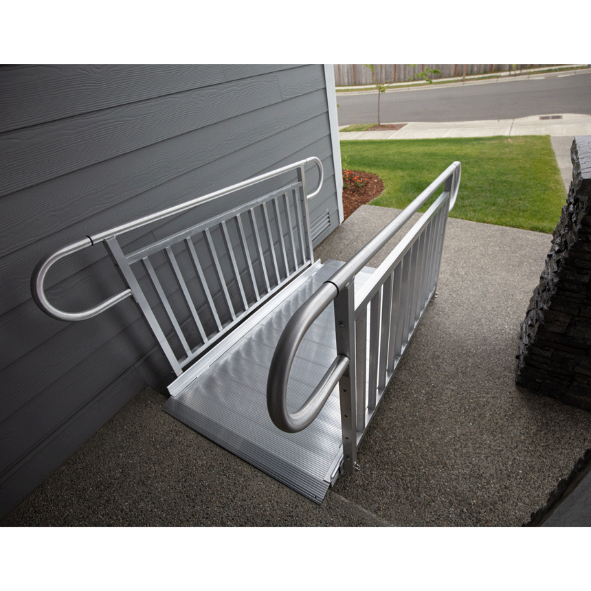 EZ-ACCESS 3G Ramp with Vertical Picket Handrails | SpinLife