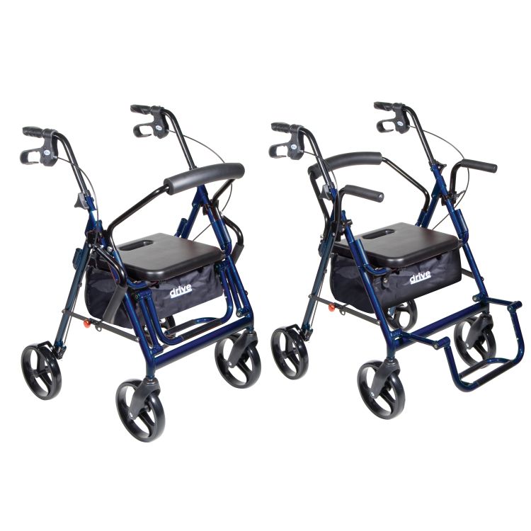 Drive Medical Duet Transport Chair and Rollator | SpinLife