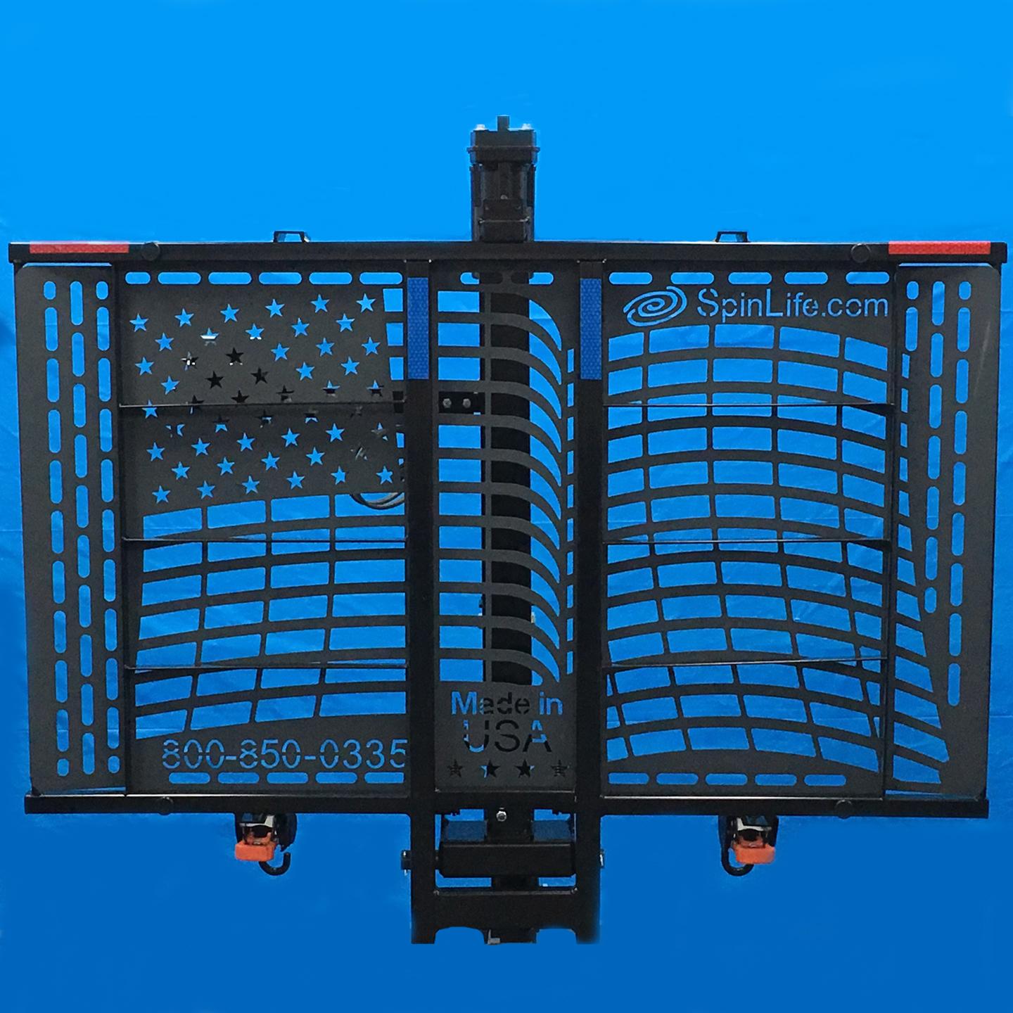 WheelChair Carrier SL Patriotic Flag Power Lift | SpinLife