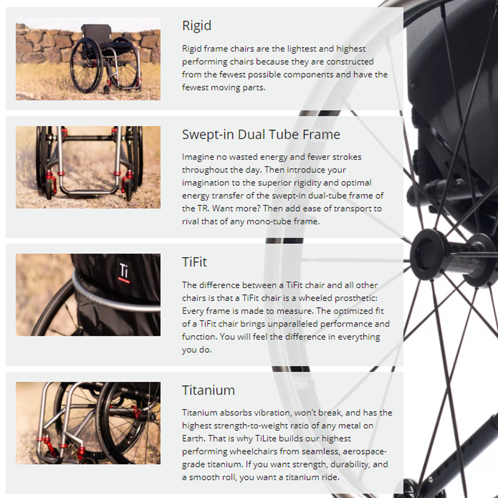 TiLite TR Series 3 - TiLite Rigid Wheelchairs